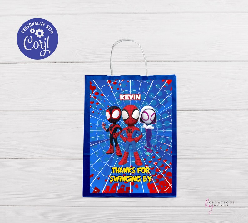 Spidey Gift Bag Label Treat Bag Label Grab Bag Label Spidey - Etsy