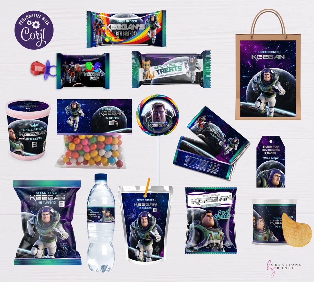 Light Year Chip Bags/ Space Ranger Birthday Bundle/ Editable Files ...