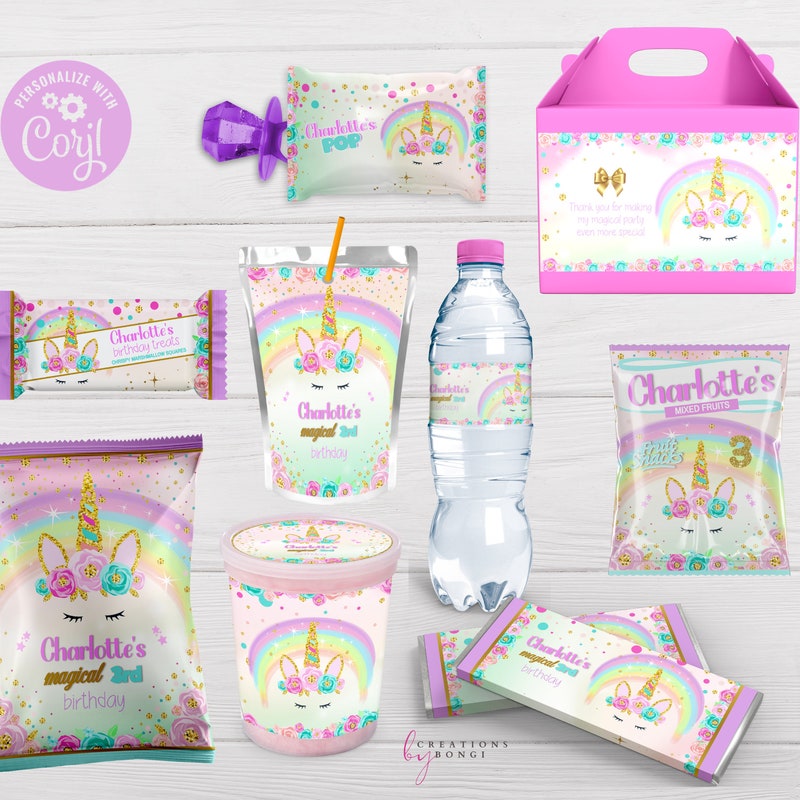 Unicorn Birthday Package - Etsy