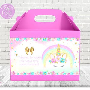 Unicorn Birthday Bundle/ Editable Files/ 9 Files - Etsy