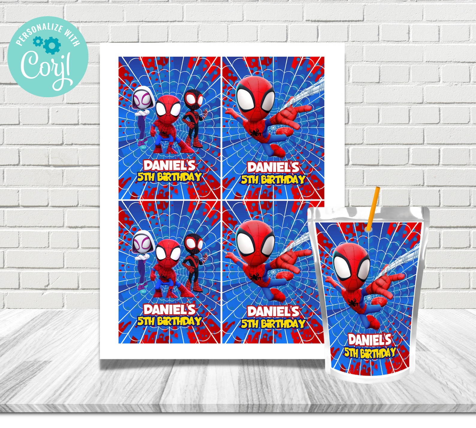 Spidey and His Amazing Friends Caprisun Label Spidey and His - Etsy