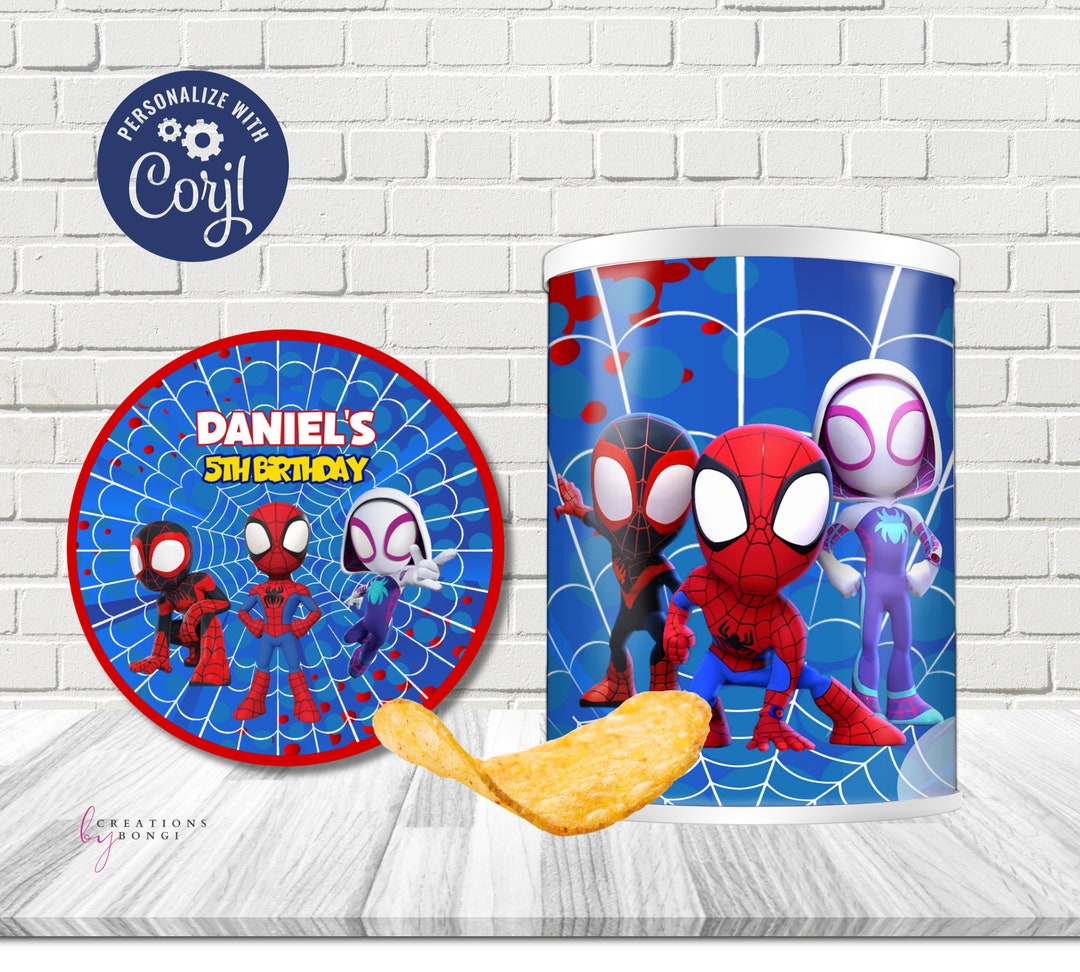 Spidey and His Amazing Friends Pringles Label/ Editable File/spidey ...