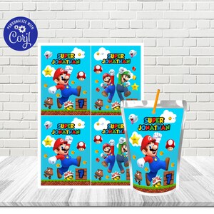 Super Mario Caprisun Label, Super Mario Bros Juice Label/ Editable ...