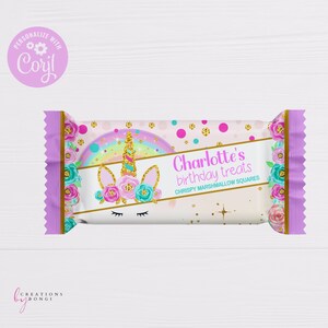 Unicorn Birthday Bundle/ Editable Files/ 9 Files - Etsy