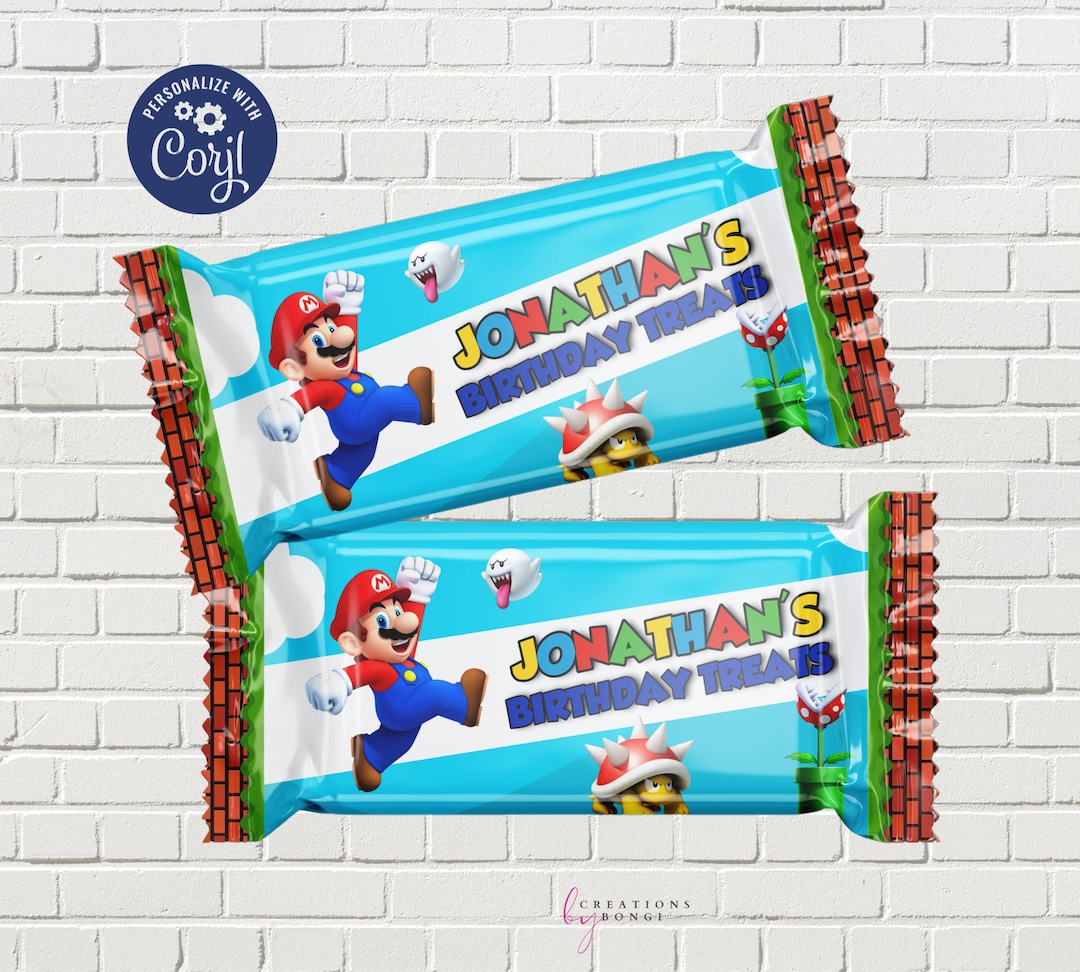 Super Mario Rice Krispies Treat Wrapper/mario Rice Krispies Treats ...