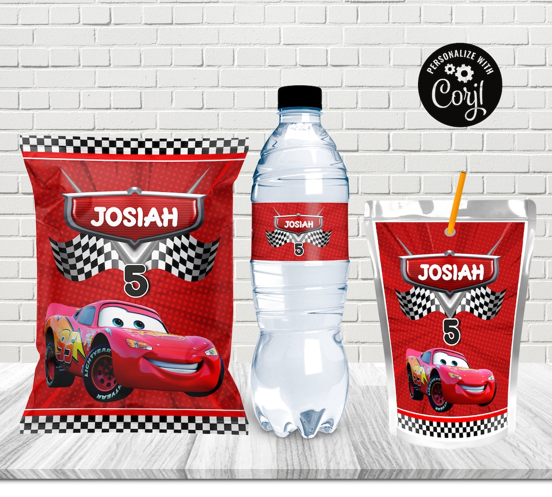 Cars Chip Bag/cars Water Bottle Label/cars Caprisun Label / - Etsy