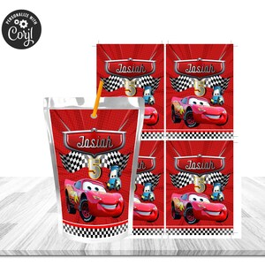 Cars Chip Bag/cars Water Bottle Label/cars Caprisun Label / Racing Cars ...