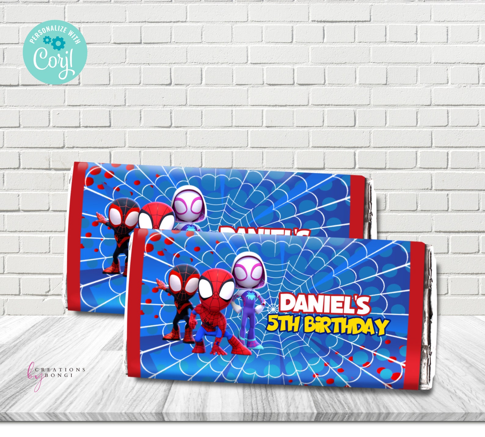 Spidey and His Amazing Friends Candy Bar Wrapper Editable - Etsy