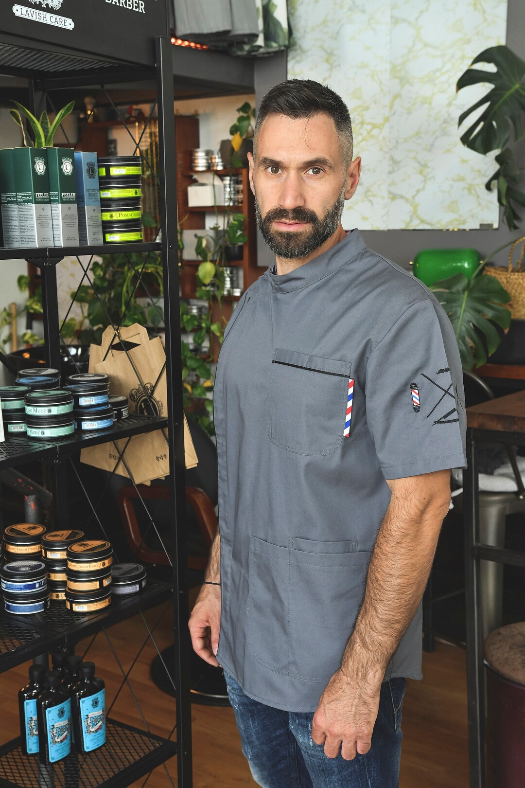 Barber's Smock Grey by Ergostyl - Etsy
