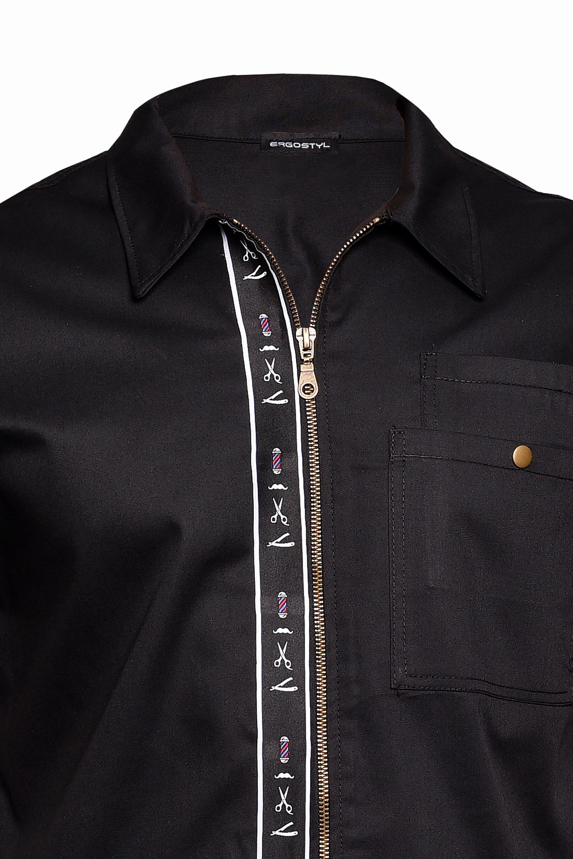 Urbanbarber Black Barber Smock by ERGOSTYL - Etsy