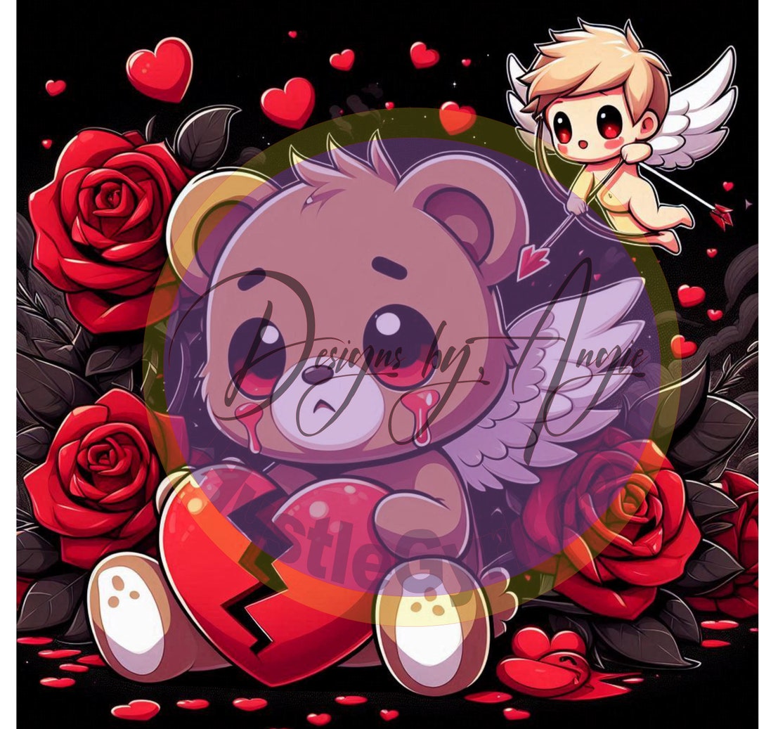 Heartbreak Bear With Cupid - Etsy