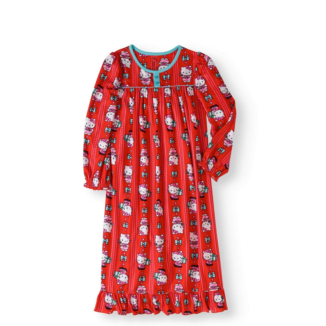 Pajama Hello Kitty Girls' Nightgown Granny Gown - Etsy