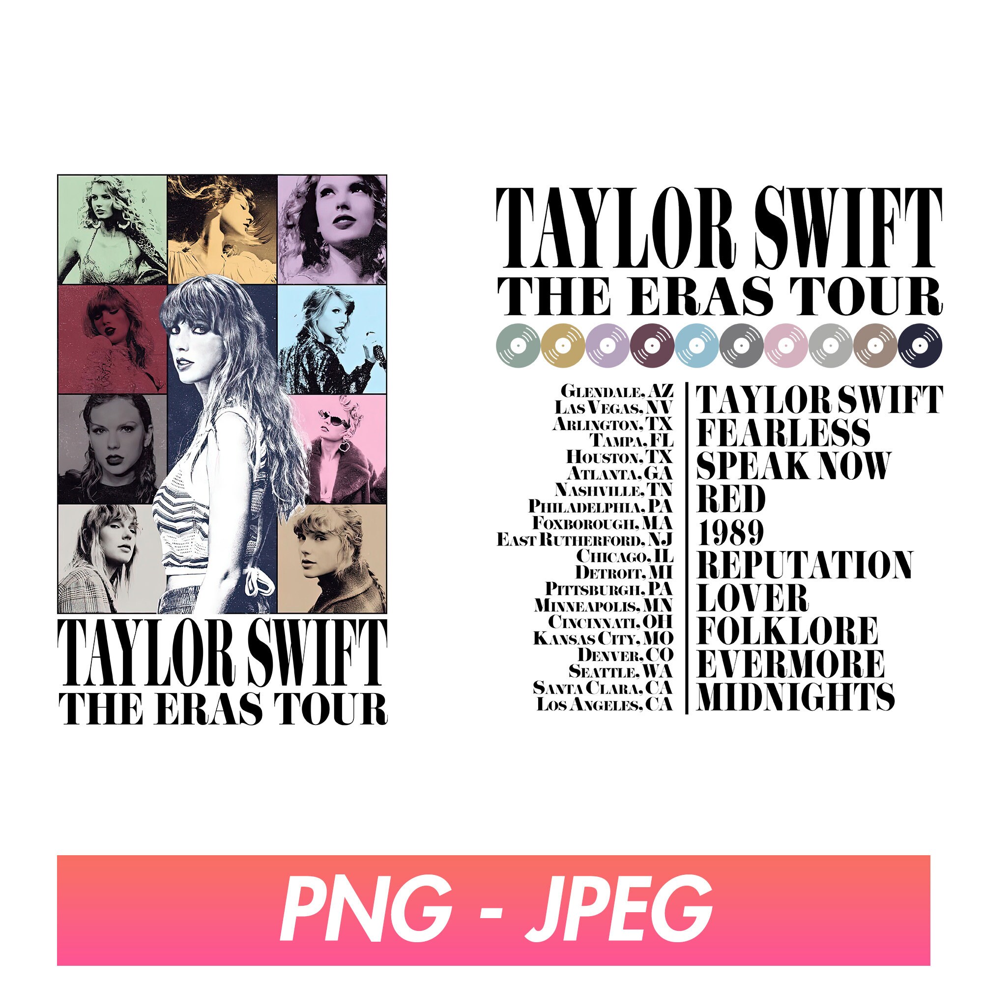 Vintage Taylor PNG Merch, The Eras Tour Taylor Merch PNG, The Eras Tour ...