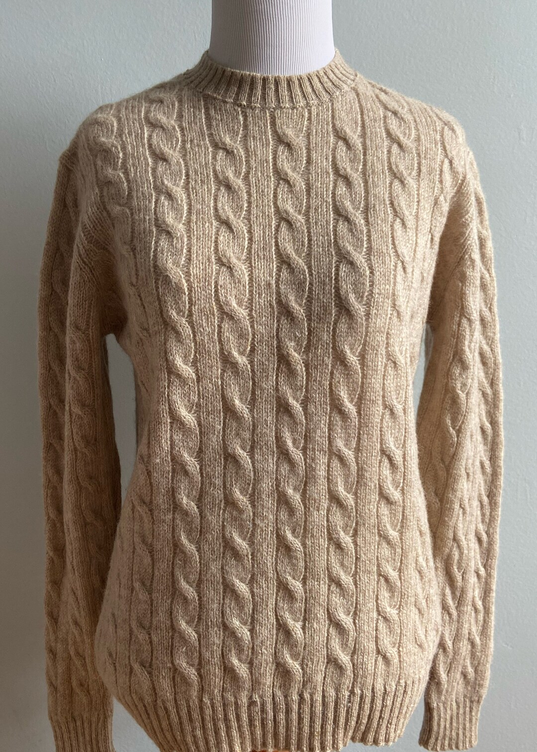 Vintage “carroll Reed” Cabled Shetland Pullover - Etsy