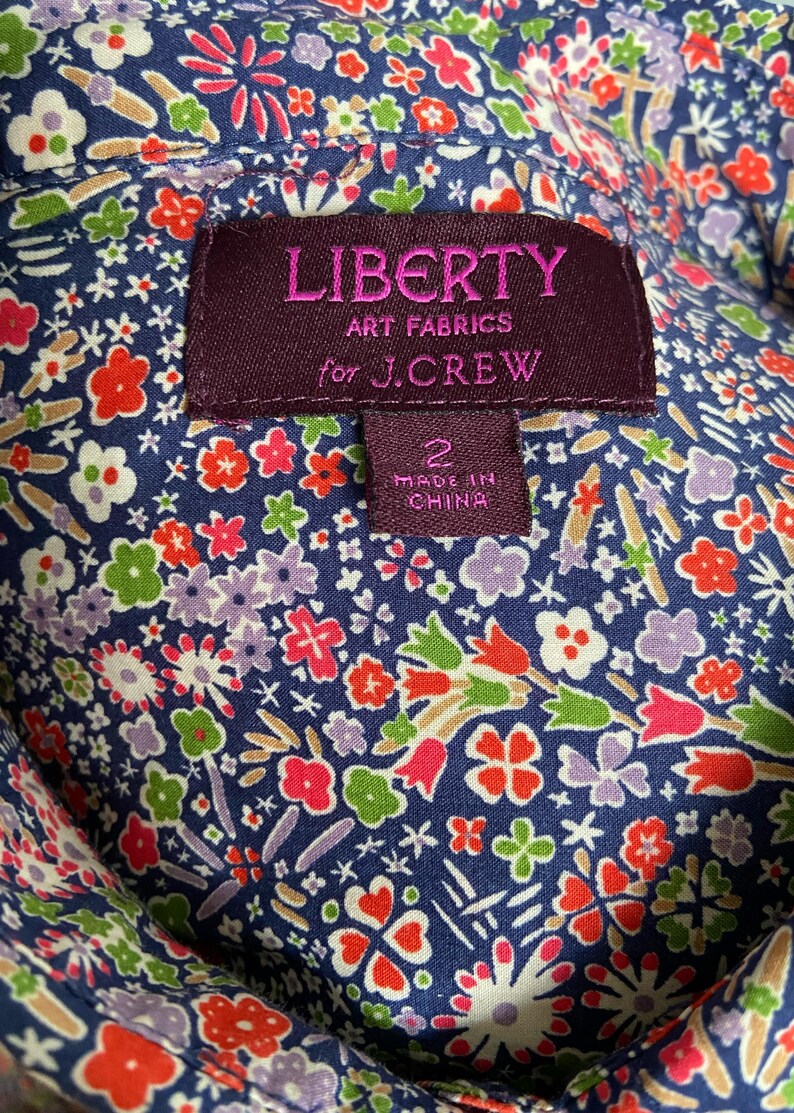 Classic “liberty Art Fabrics for J.crew” Women’s Shirt - Etsy
