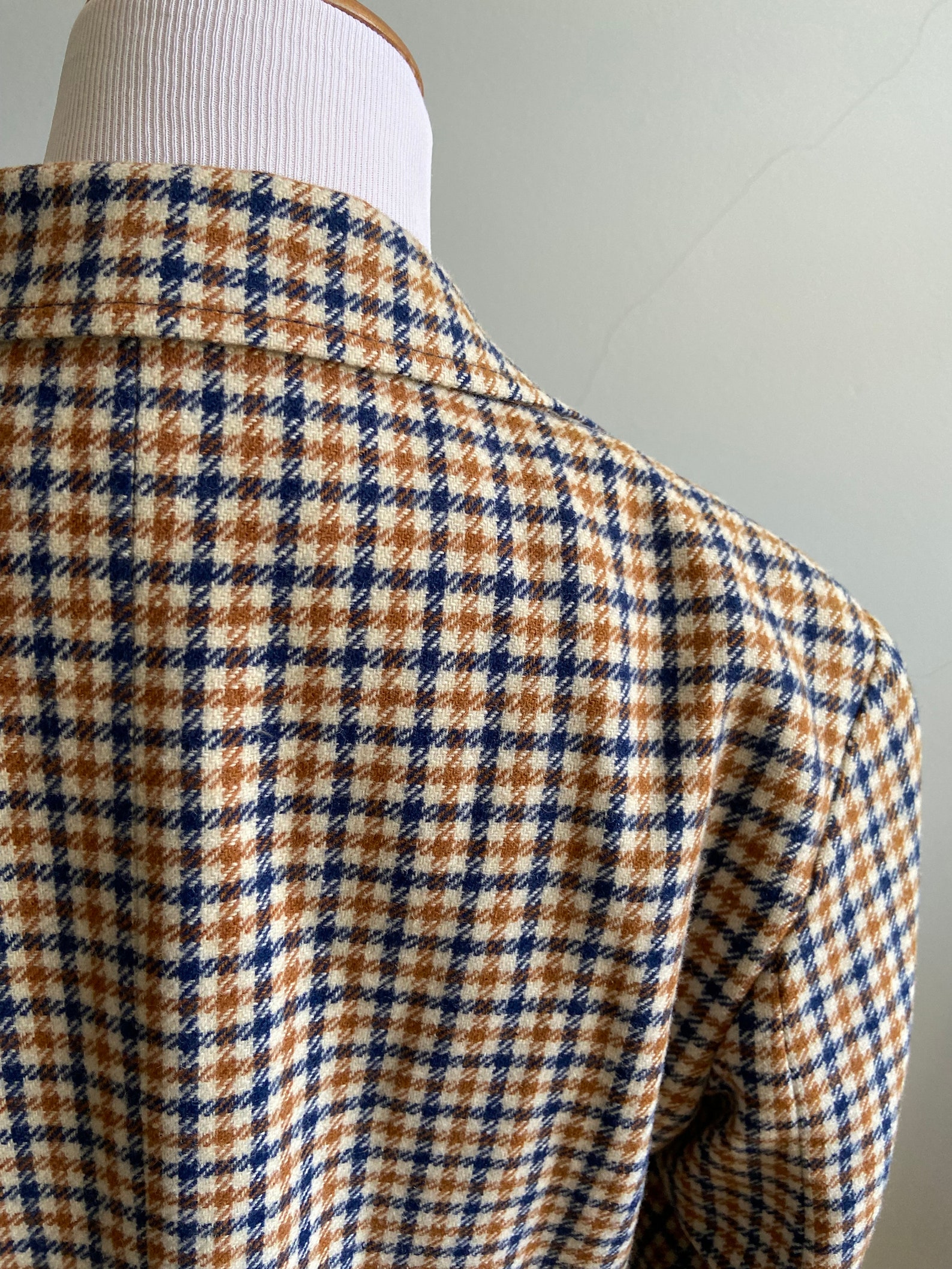 Vintage 70s villager Wool Check Jacket - Etsy