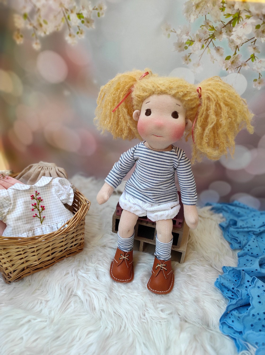 Doll Inspired by Waldorf , June 16 41 Cm, Doll, Natural Waldorf Doll ...