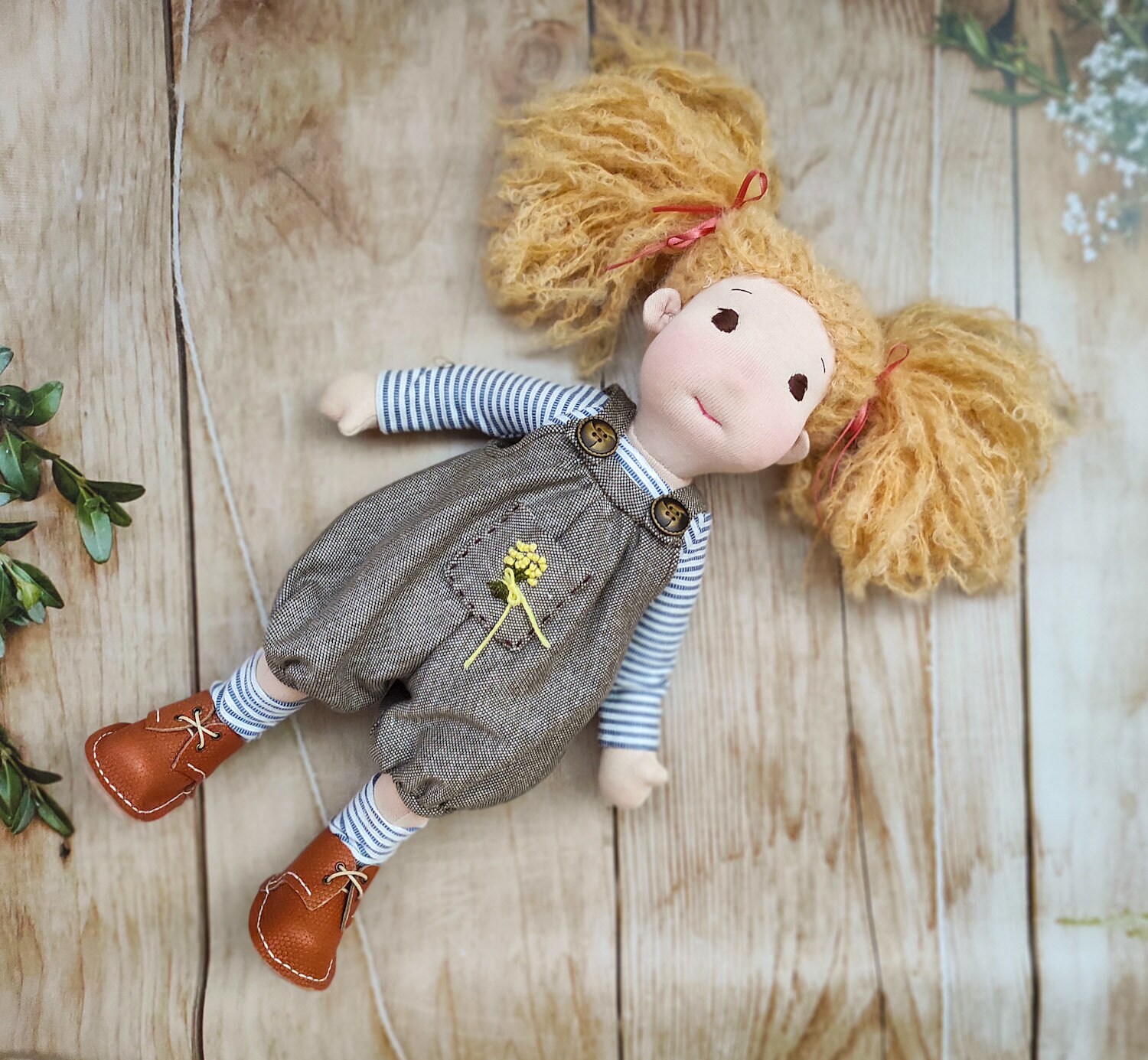 Doll Inspired by Waldorf , June 16 41 Cm, Doll, Natural Waldorf Doll ...