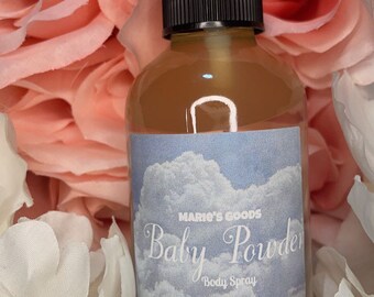 Baby Powder Body Mist Body Splash Body Spray Fragrance - Etsy