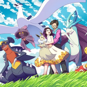 Pokemon and People Artwork Commission - Etsy