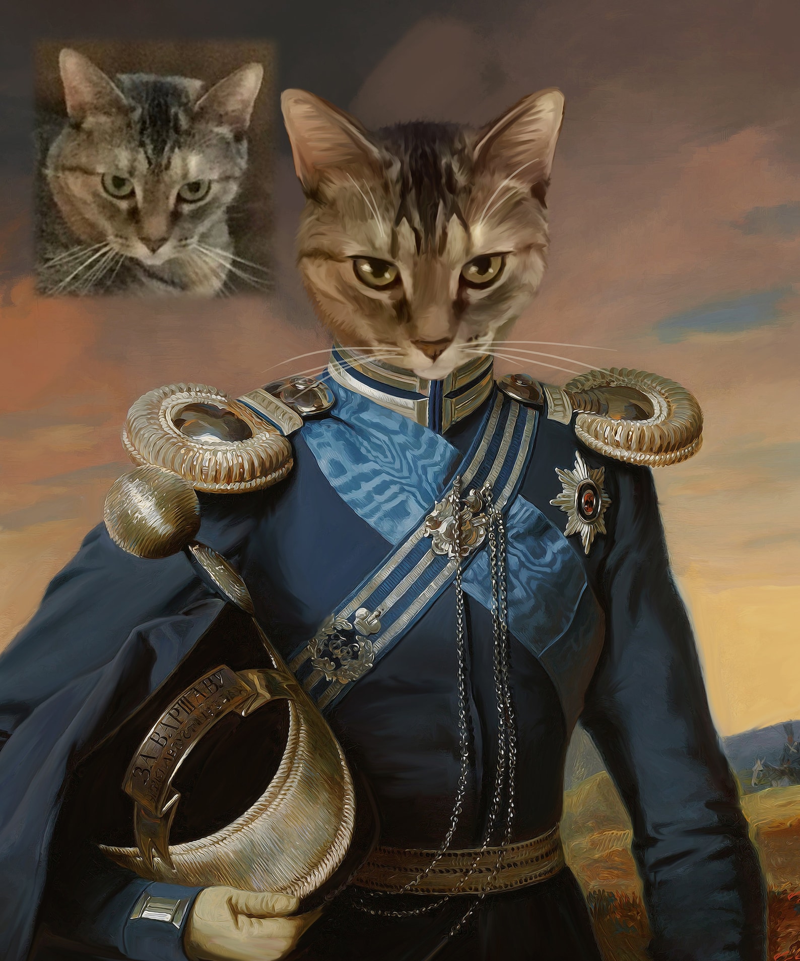 Custom ROYAL CAT PORTRAIT Catlover Gift Funny Pet Owner - Etsy