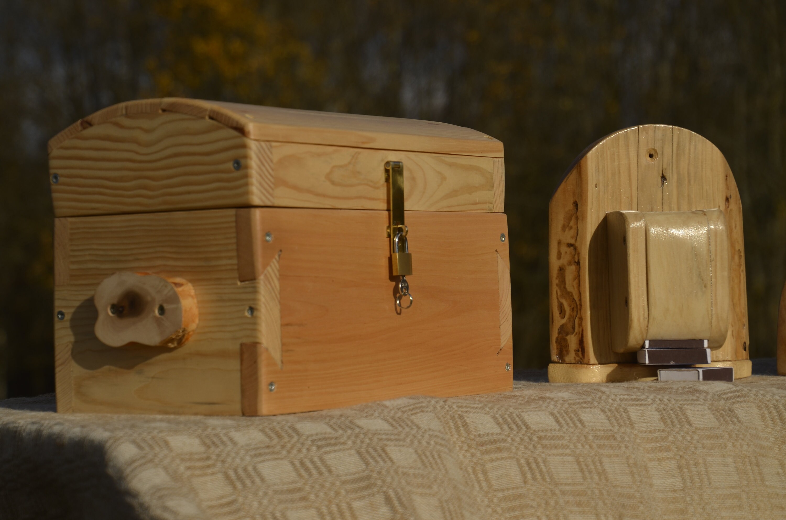 Small Wooden Chest/ Handmade Wooden Box/ Strong and Old-style Handmade ...