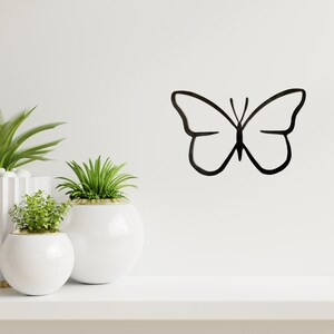Metal Minimal Butterfly Cutout Wall Decor Simple - Etsy