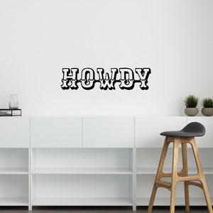 Metal Howdy Sign Wall Decor Western Modern Art - Etsy