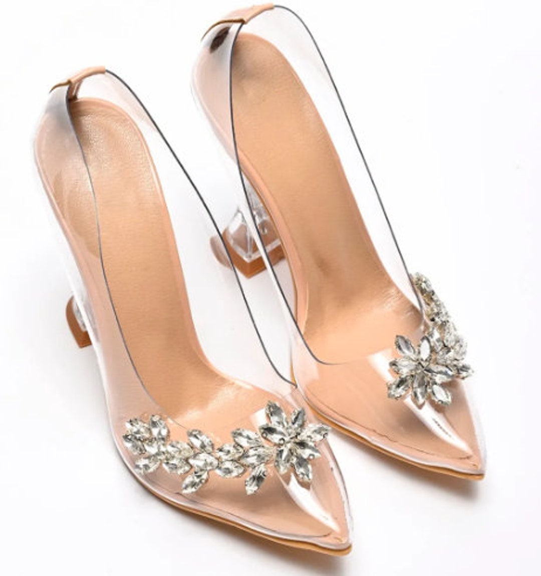 Bridal Shoes Short Heeled Shoes Wedding Shoestransparent - Etsy