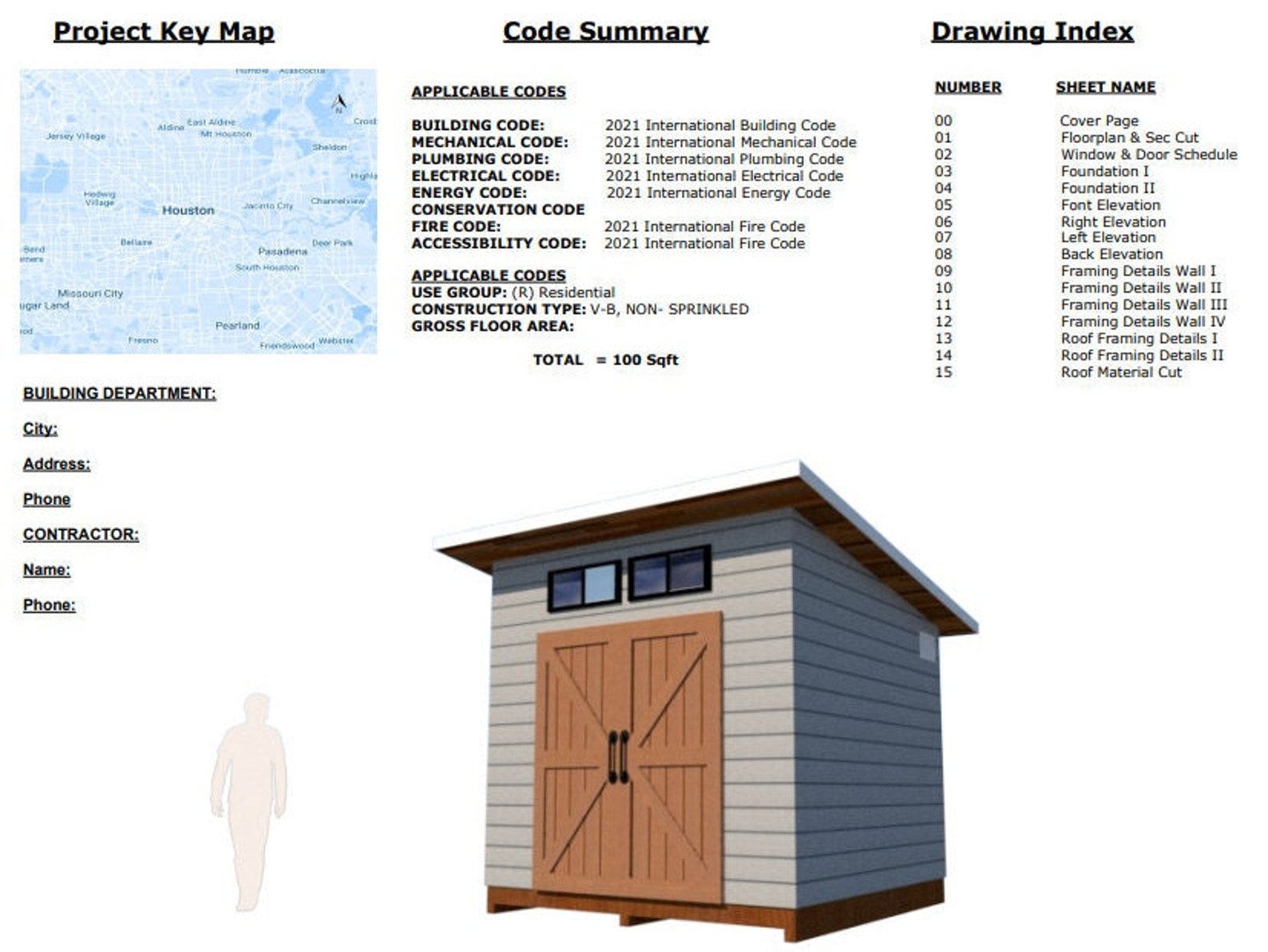 10x10 Modern Lean to Shed Plans - Etsy
