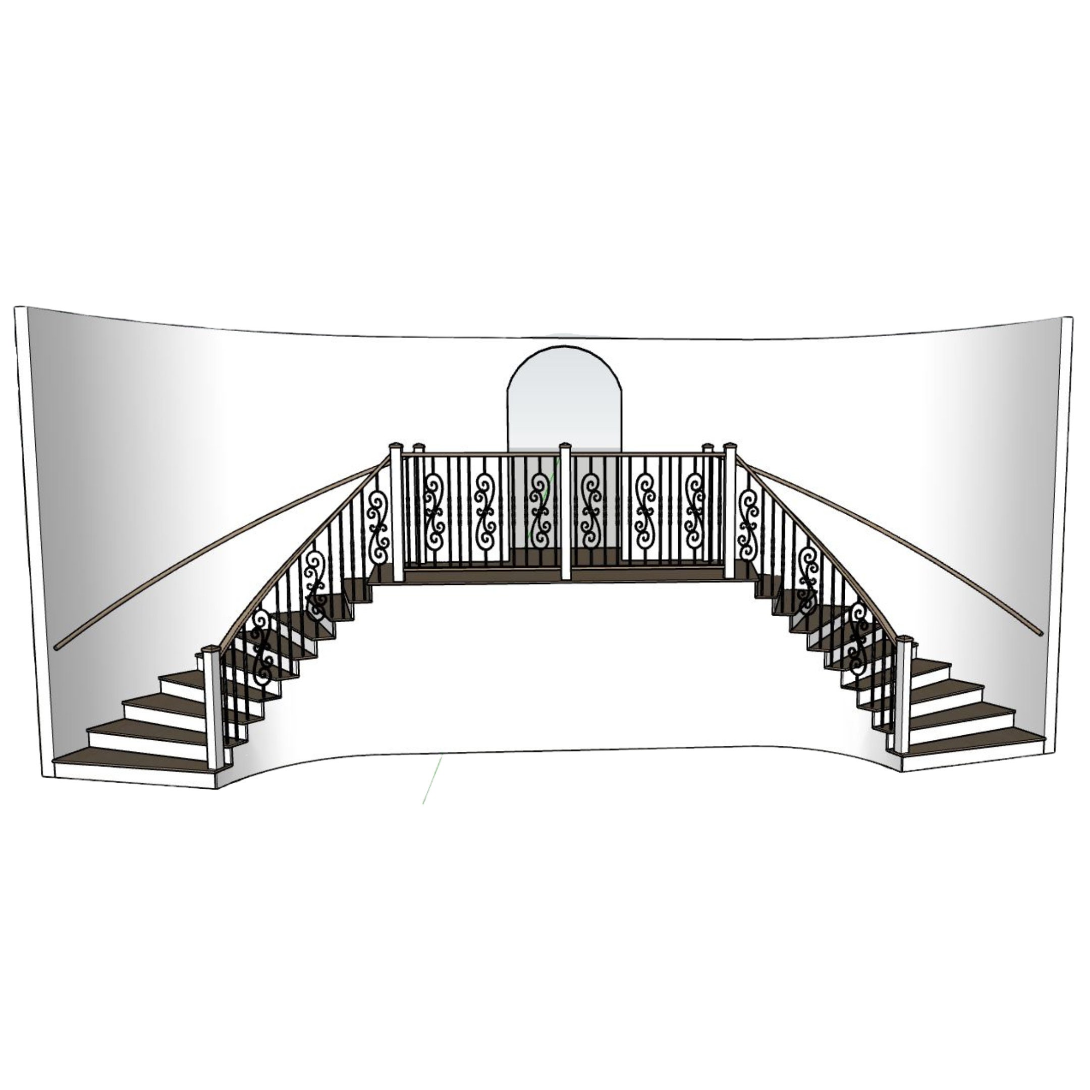 Curved Stair Plans Hall or Event Venue - Etsy