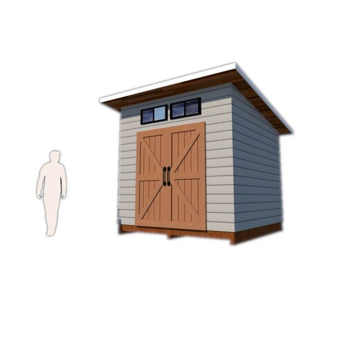 10x10 Modern Lean to Shed Plans - Etsy