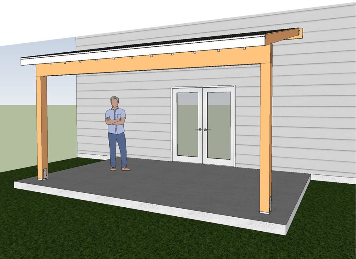 10X16 Attached Lean to Patio Cover - Etsy