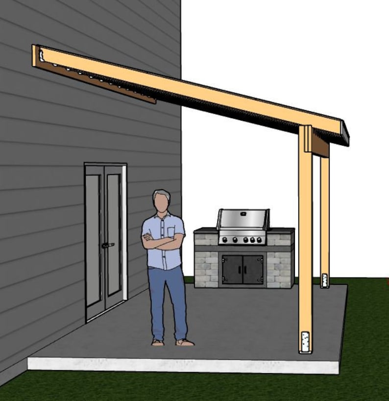 10X16 Attached Lean to Patio Cover - Etsy