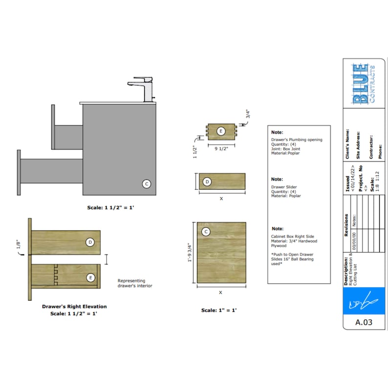 Floating Modern Sink Vanity With Woodworking Steps PDF Plans Printable ...