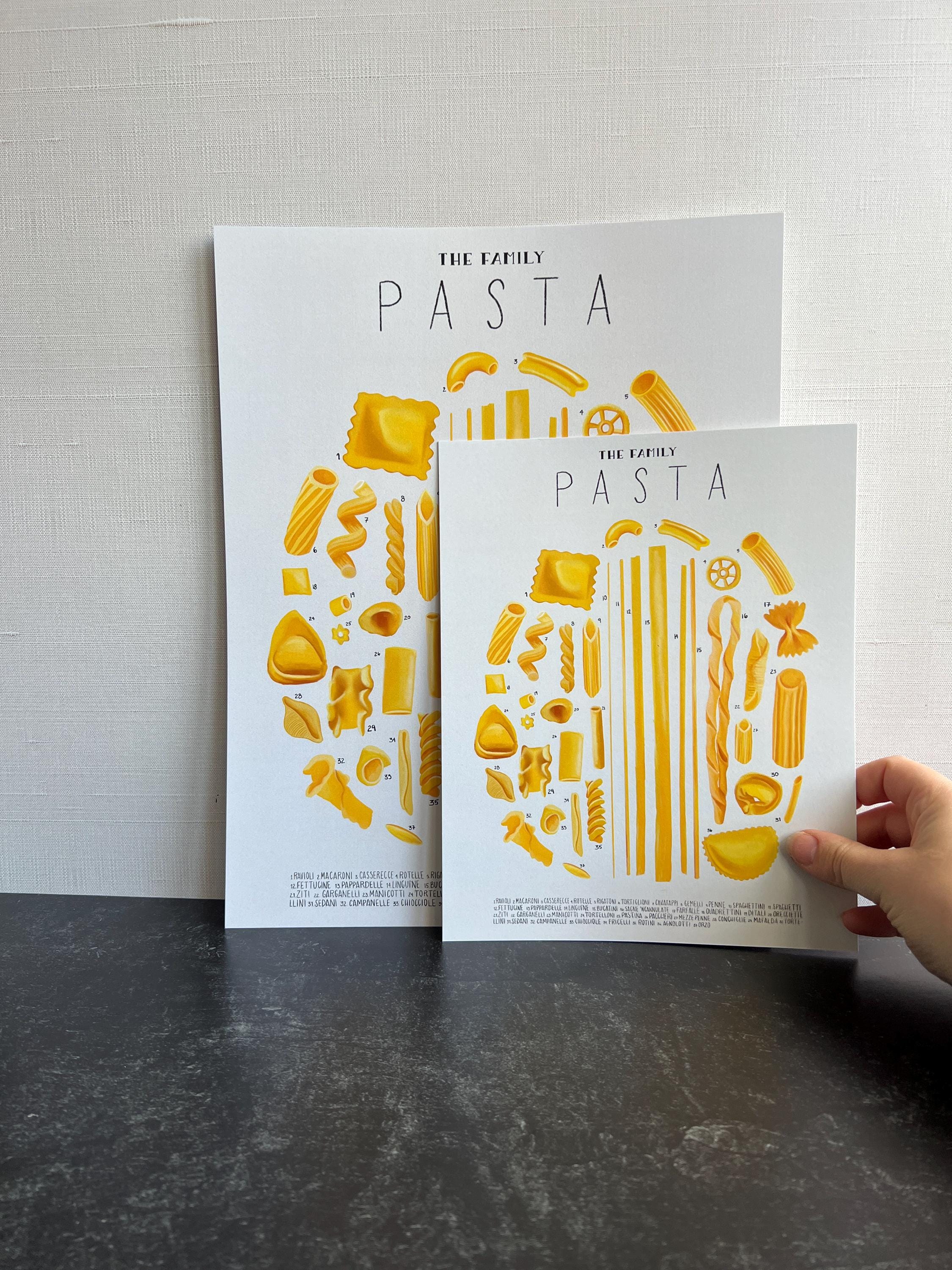Pasta, the Family "pasta", Kitchen Art, Kitchen Print, Kitchen ...