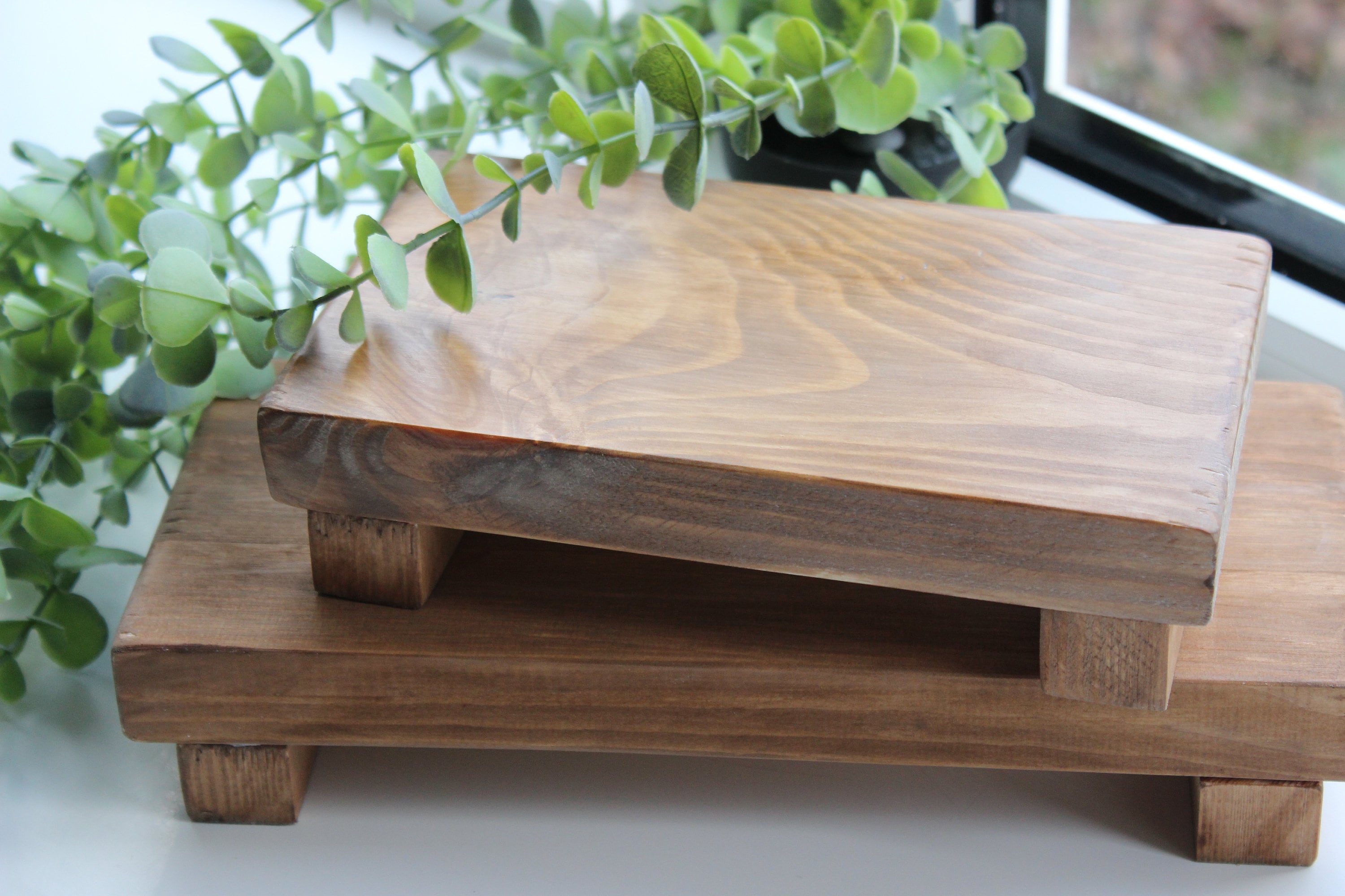 Wooden Countertop Tray Wooden Risers Raised Wooden Shelf - Etsy UK