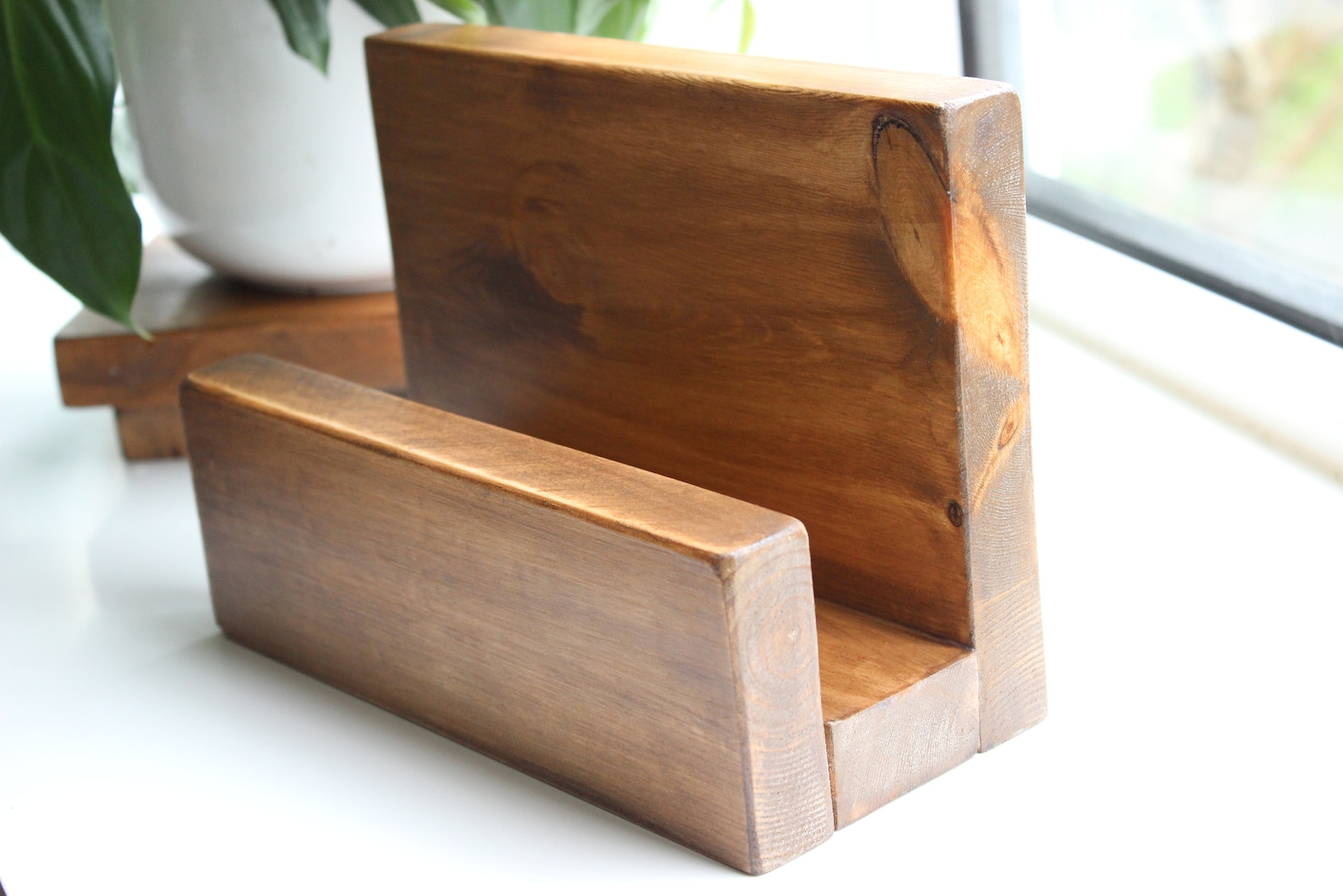 Wooden Letter Holder Desk Top Letter Holder - Etsy