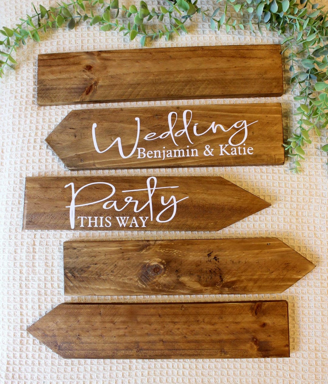 Rustic Wood Directional Sign: Custom Event Decor - Etsy