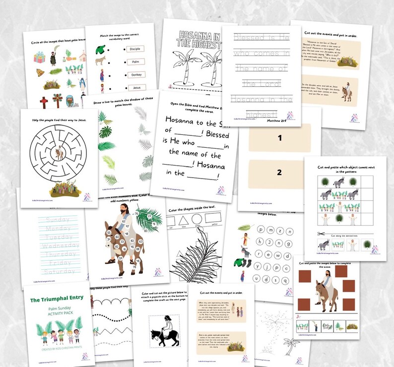 Palm Sunday Easter Holy Week Coptic Orthodox Christian Lent Printable ...