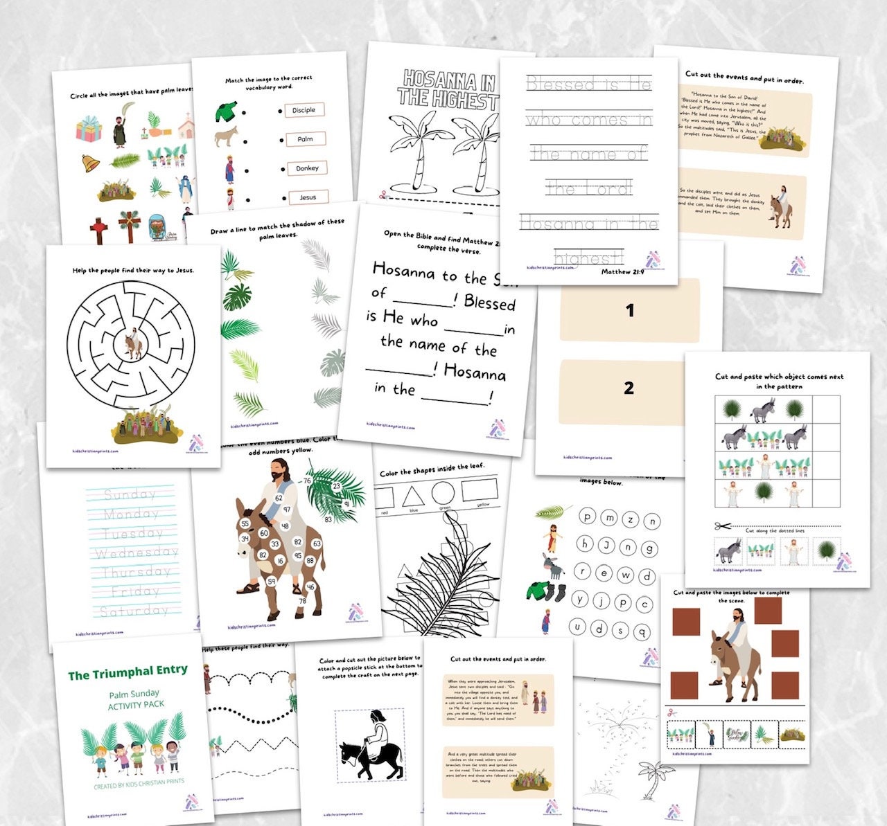 Palm Sunday Easter Holy Week Coptic Orthodox Christian Lent Printable ...