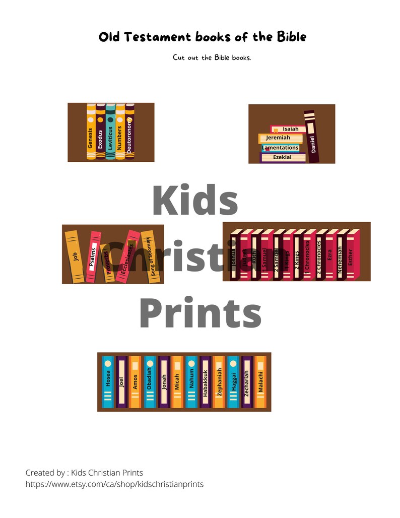 Old Testament Bible Printable Activity Worksheet Sunday School Cut and ...