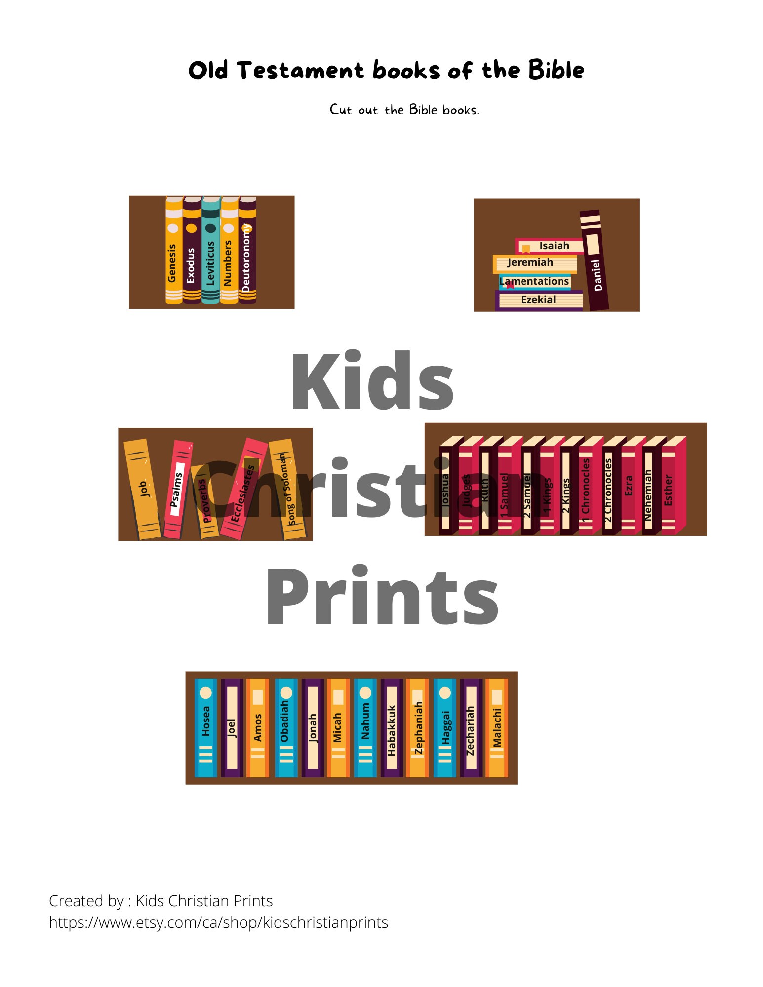 Old Testament Bible Printable Activity Worksheet Sunday School Cut and ...