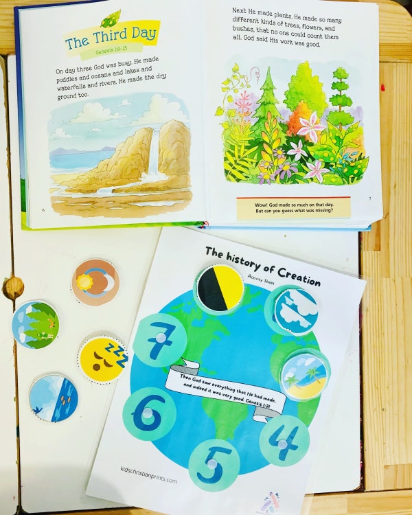 Printable Bible 8 Playdough Mats Christian Kids Sunday School Playdoh ...