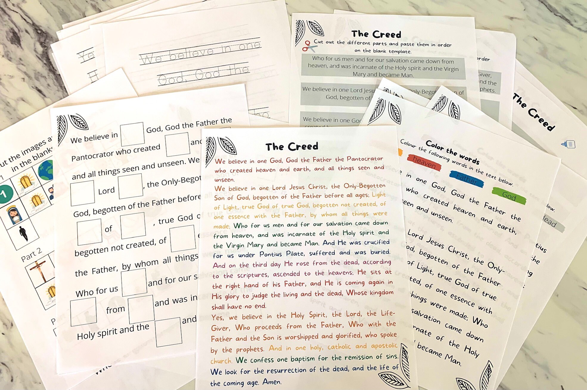 Creed Activity Pack Christian Coptic Orthodox Kids Download Printable ...