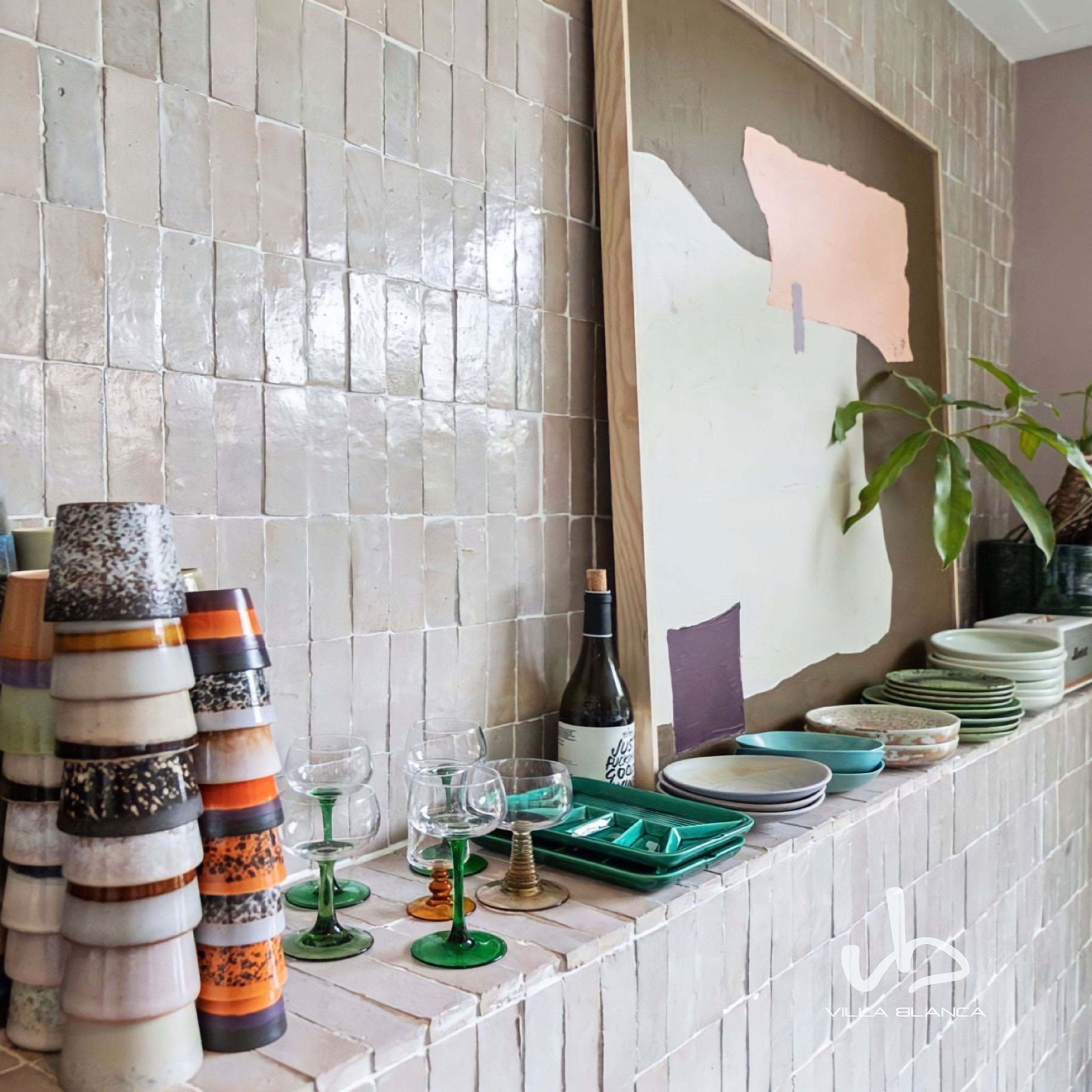 2x6 White Ceramic Tile