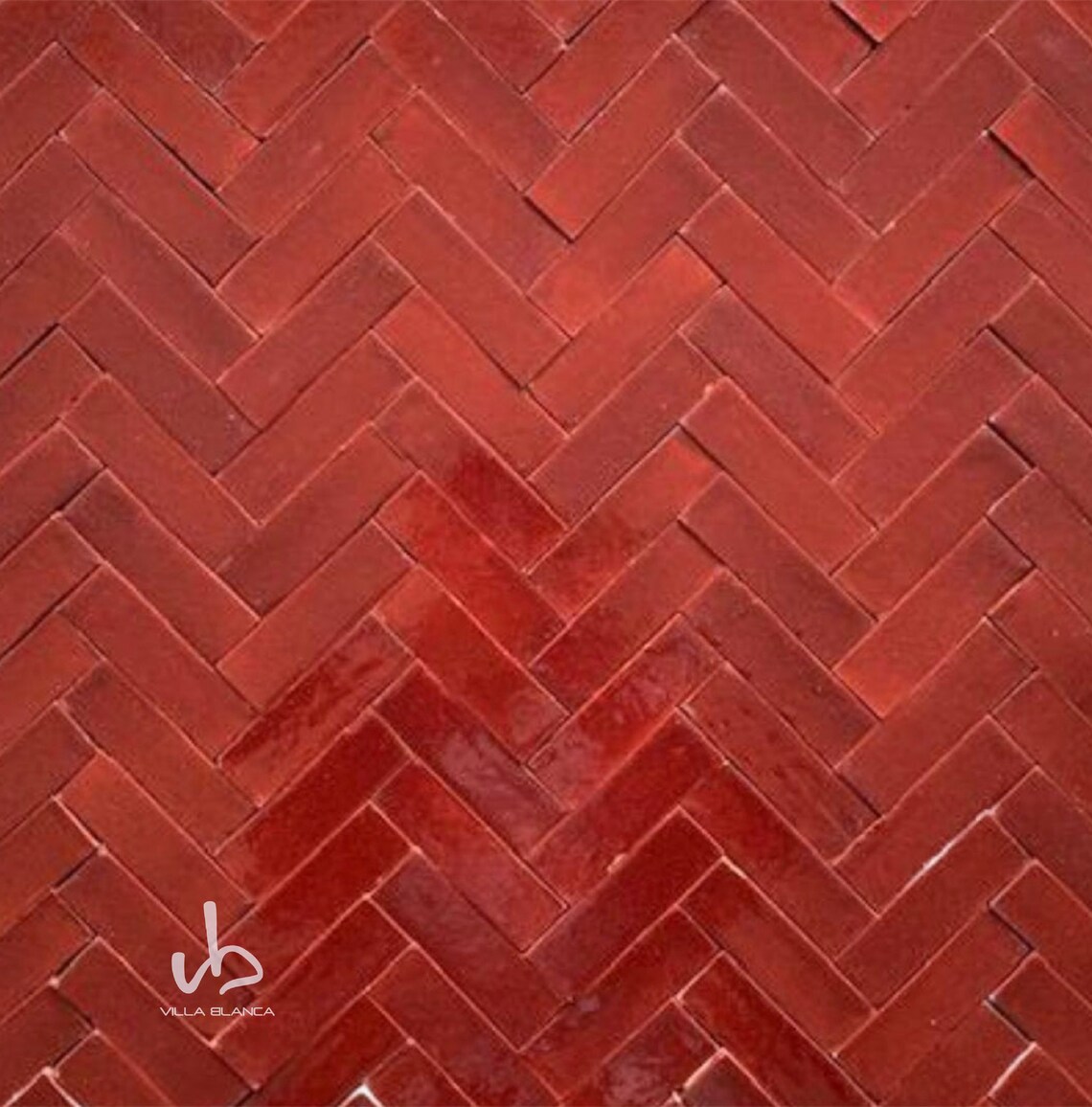 2x6 Handmade Moroccan Sparkling Red Bejmat Tile, Terracotta Tile ...