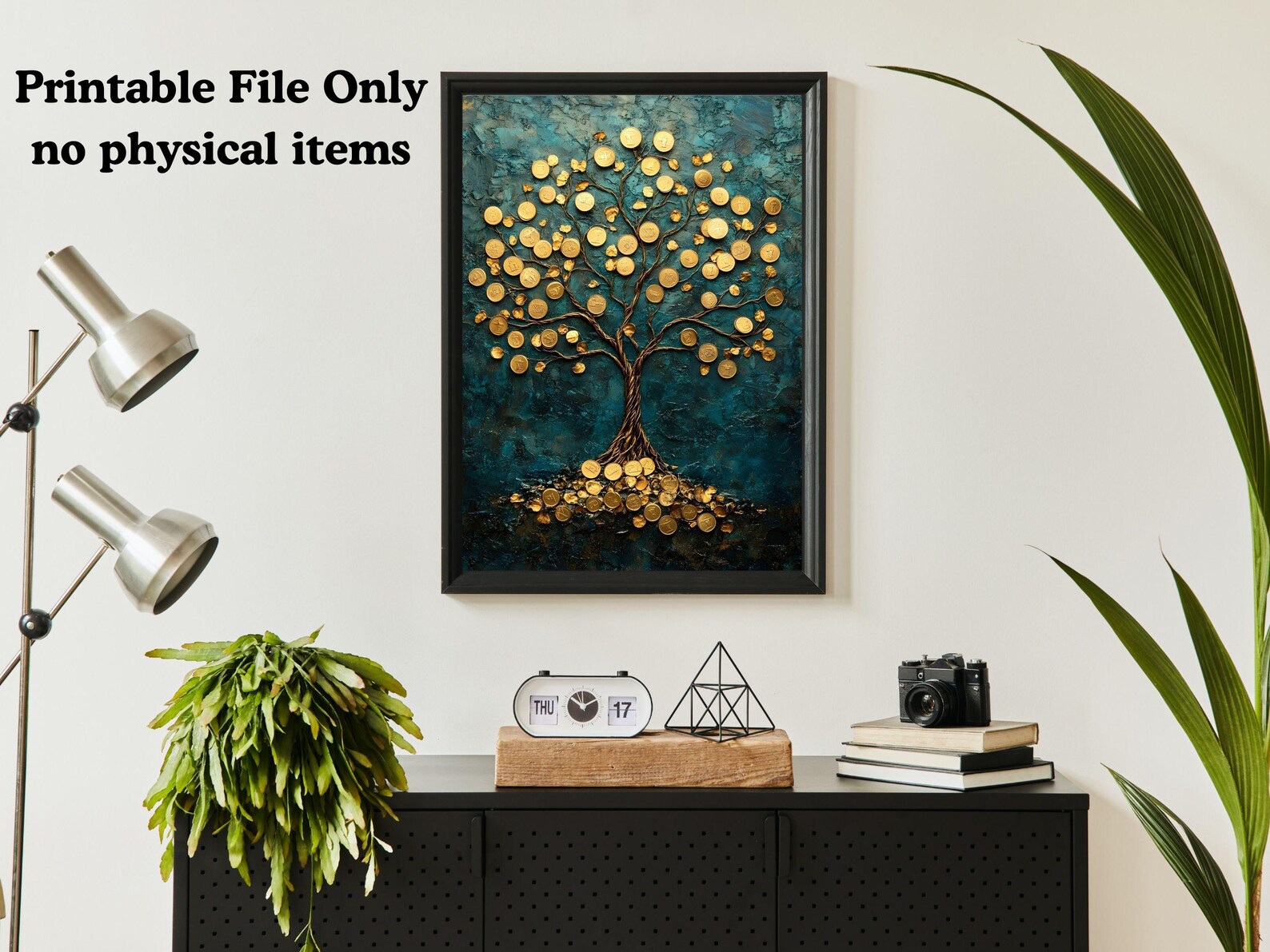 Money Tree, a Tree With Branches on Which There Are Coins Art Print ...