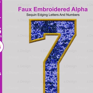 DIY Faux Embroidered Sequin PNG Alphabet Set, Applique Letters Stitch ...