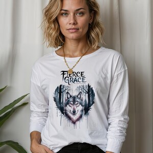 Fierce Grace Wolf PNG Bundle, Fearless Heart Wildlife Clipart, Woodland ...